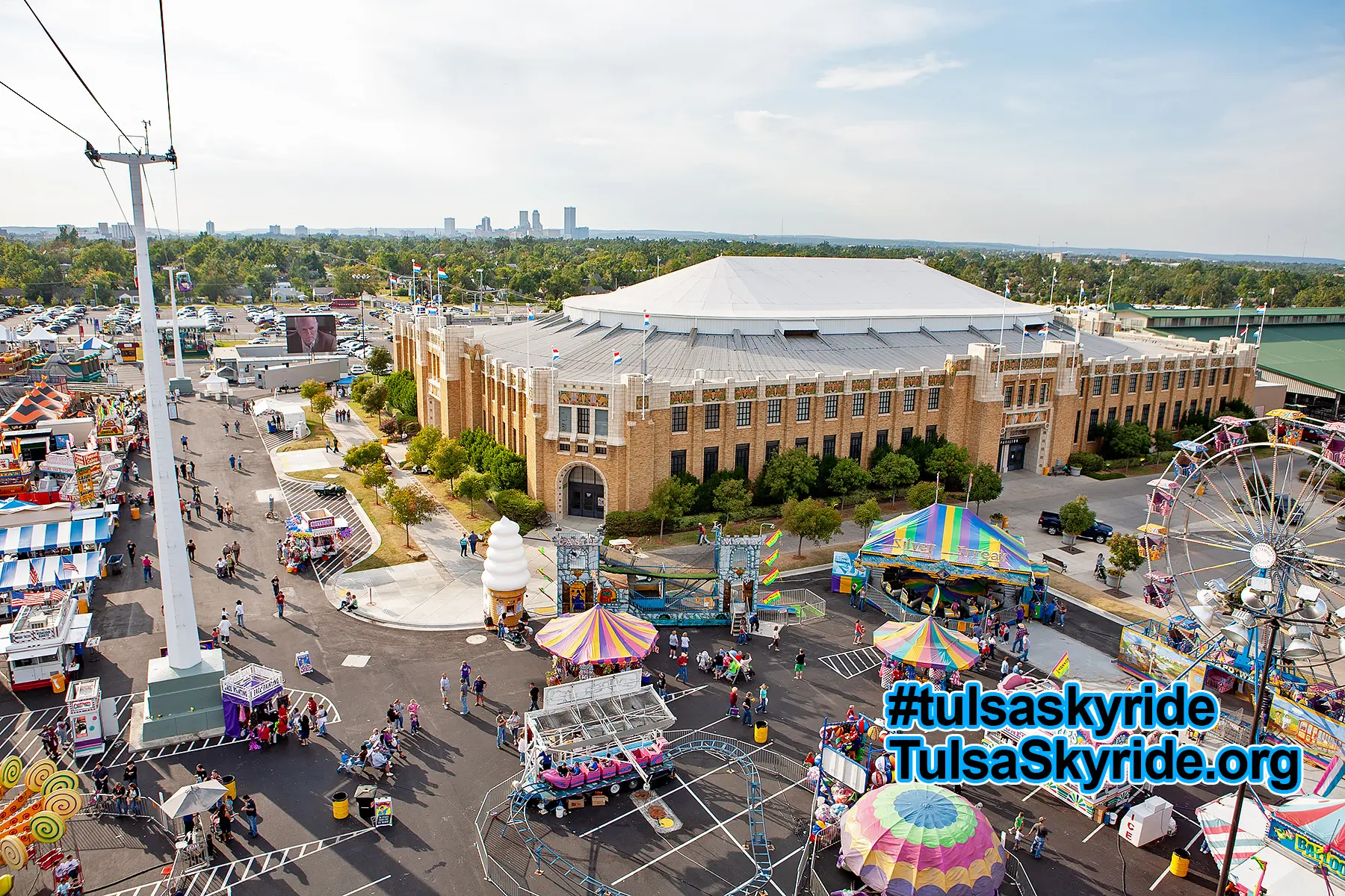 View from the Tulsa Skyride: art deco below. – Tulsa Skyride